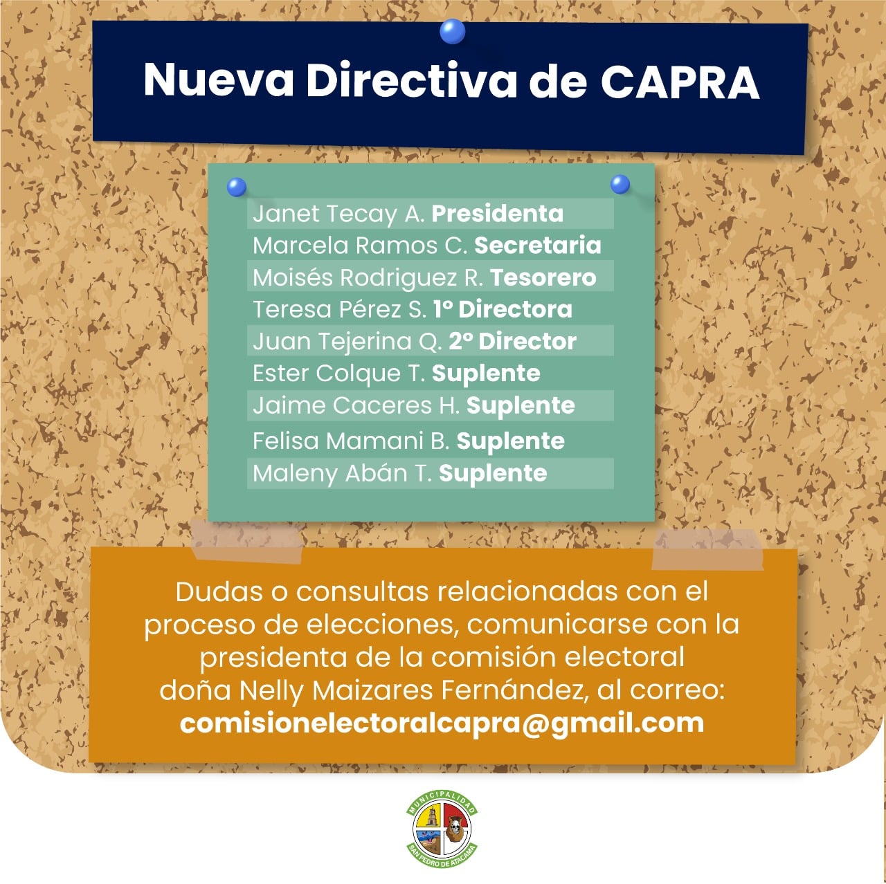 EL DIFÍCIL ESCENARIO QUE TUVO QUE ASUMIR LA NUEVA DIRECTIVA DE CAPRA EN SAN PEDRO DE ATACAMA ...